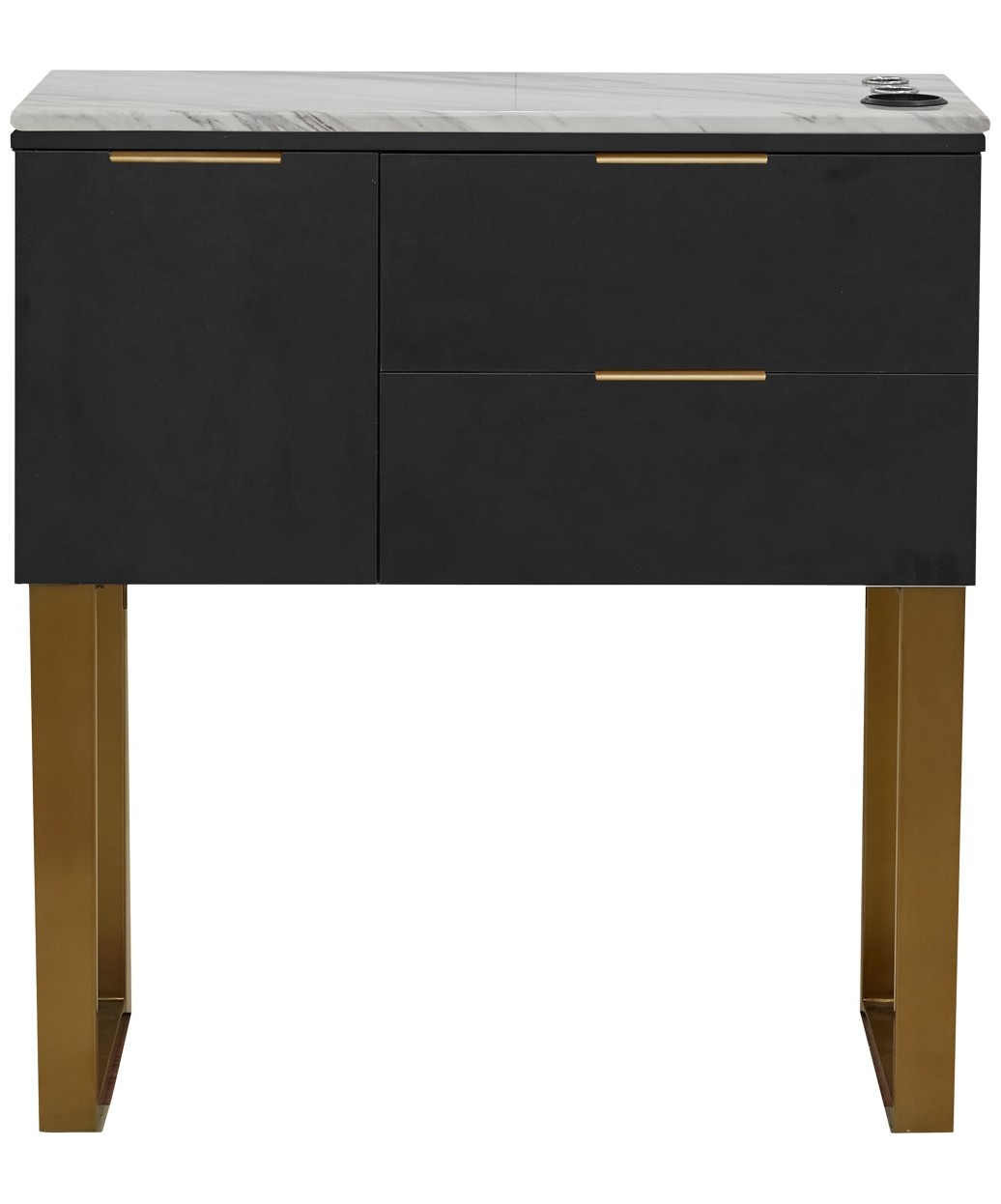 Pibbs 6002 Capri Wall Mounted Styling Station with Stone Marble Top 3 ...