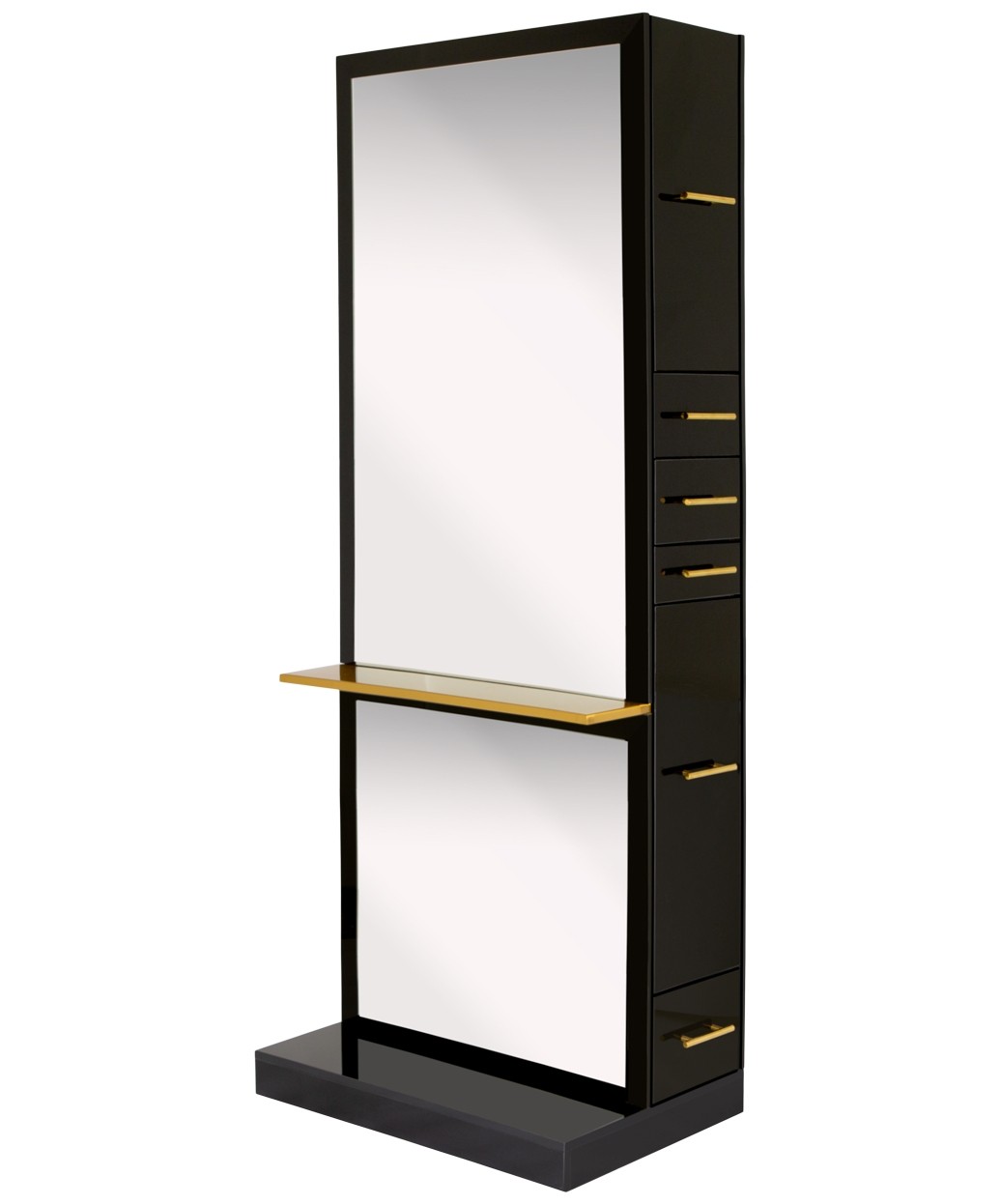 Milan Single Sided Styling Station with Shelf Full Length Mirror Extra ...