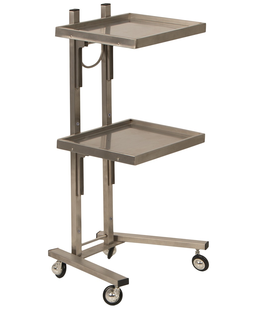 Helix Stainless Steel Tray Collapsible Mobile Trolley For Salons Hair ...