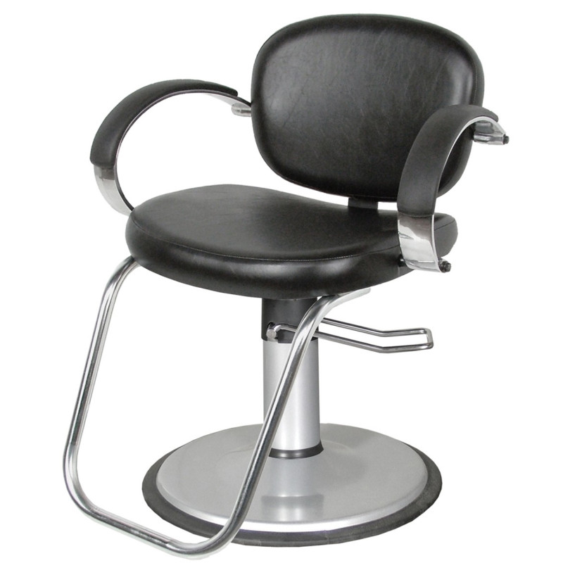 Collins Valenti 1300 Salon Styling Chair Brushed Silver With Hydraulic ...