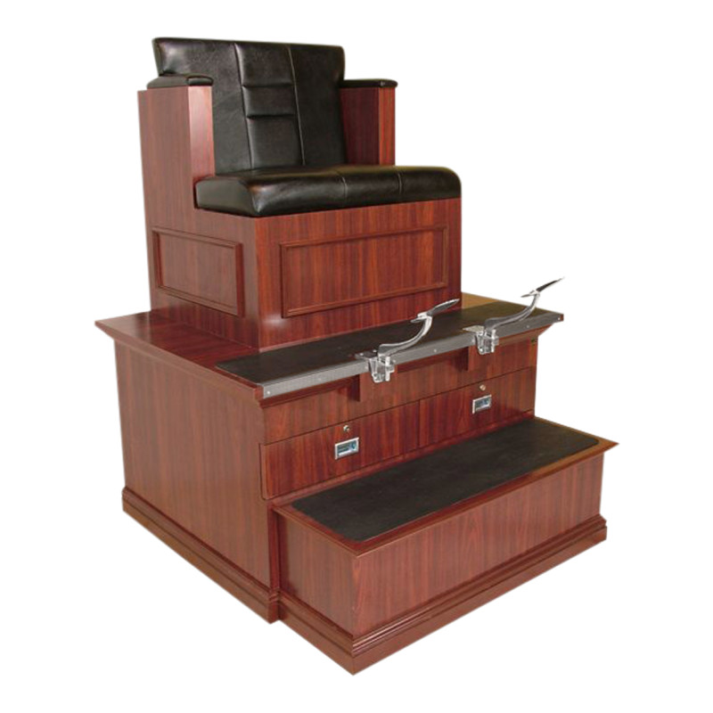Collins Bradford Shoe Shine Stand 9040B Barber Shoe Shine Stand w ...