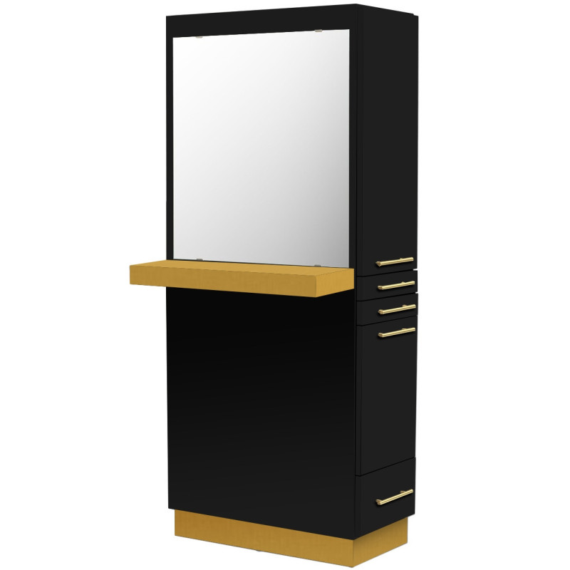 Maxim Salon Styling Station with Ledge and Mirror for Professional ...