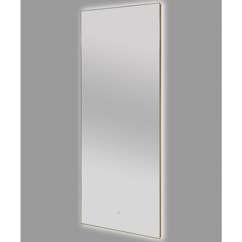 Pibbs Lucia 72 LED Backlit Full Length Salon Mirror w/ Metal Frame ...
