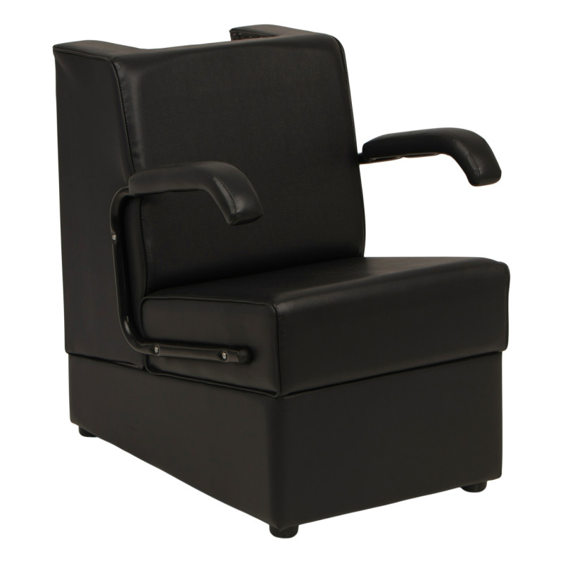 Kate Dryer Chair with Heavy Duty Wood Frame Black Vinyl Extra Wide Seat ...