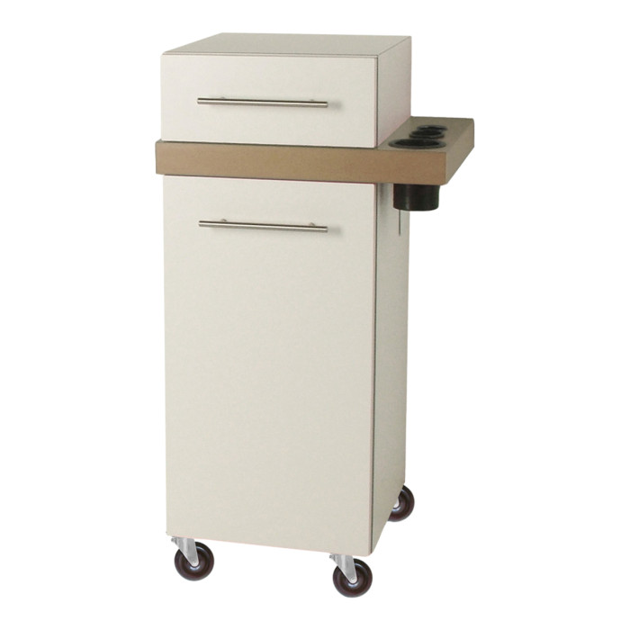 Opal Portable Hair Styling Station and Storage Cart Cabinet with Wheels ...
