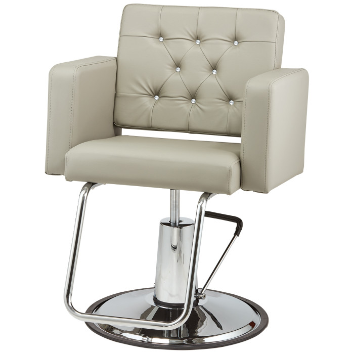 Arctic Salon Styling Chair with Bright White Vinyl & Sleek Modern ...