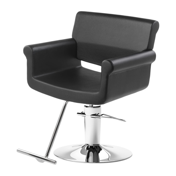 Arctic Salon Styling Chair with Bright White Vinyl & Sleek Modern ...