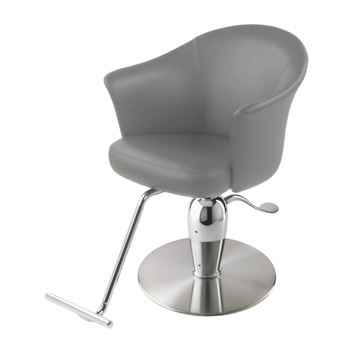 Arctic Salon Styling Chair with Bright White Vinyl & Sleek Modern ...