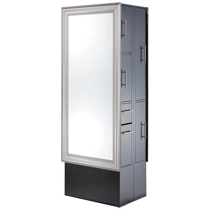 Bali Double Sided Salon Styling Station Cabinets with Storage and Two ...