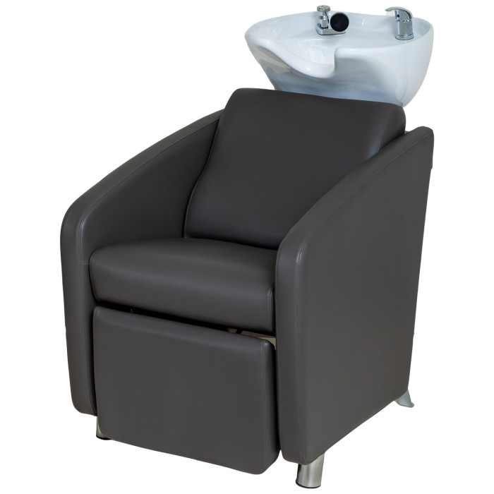 Luna Gold Shampoo Backwash Unit with Tilting Porcelain Shampoo Bowl For ...