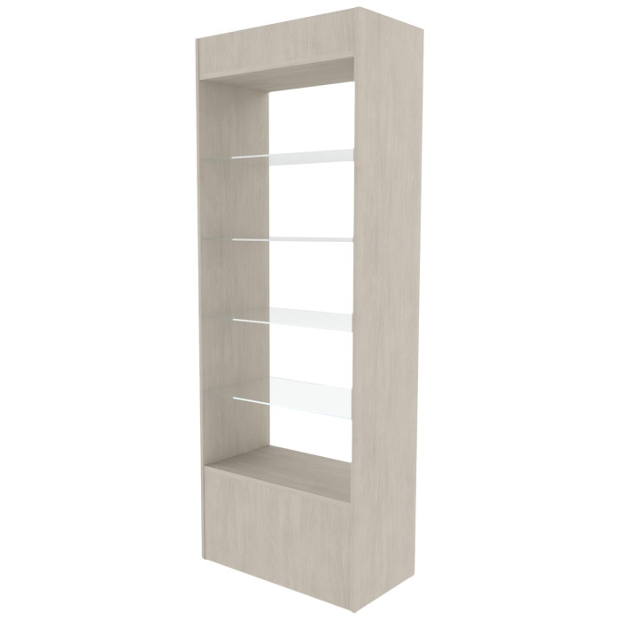 Newbury Salon Retail Display Unit / Shelves With Gold Matte Frame and ...