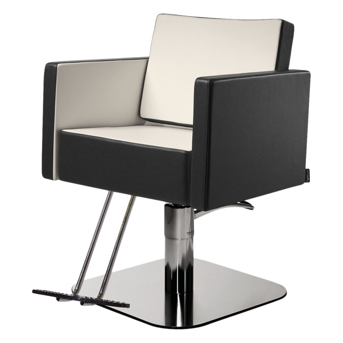 Sylvia European Designed Hydraulic Styling Chair & T-Footrest, Black ...