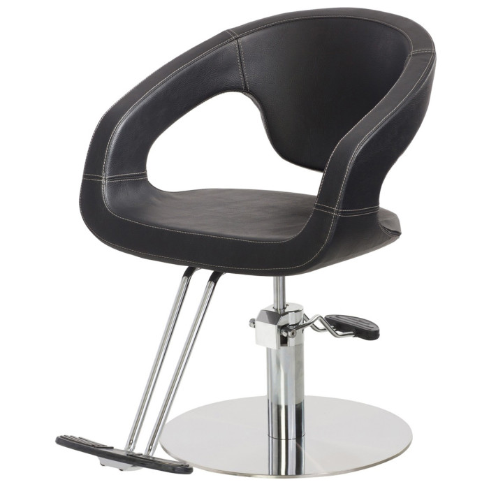Arctic Salon Styling Chair with Bright White Vinyl & Sleek Modern ...