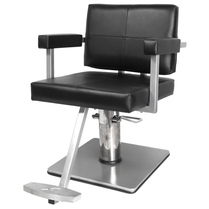 Diamond Salon Styling Chair with Wide Seat Black Diamond Stitching ...