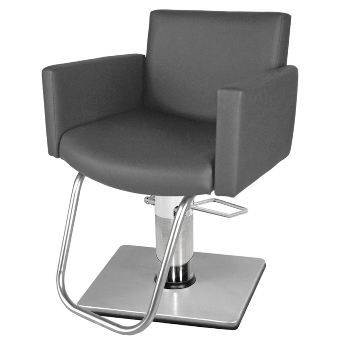 Victoria Salon Styling Chair with Gold Metal Frame & Black Vinyl Extra ...