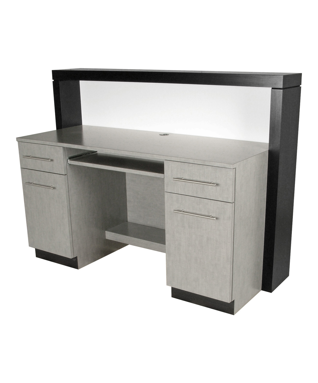 Collins Alta Reception Desk 602 with Geometric Design and Storage ...