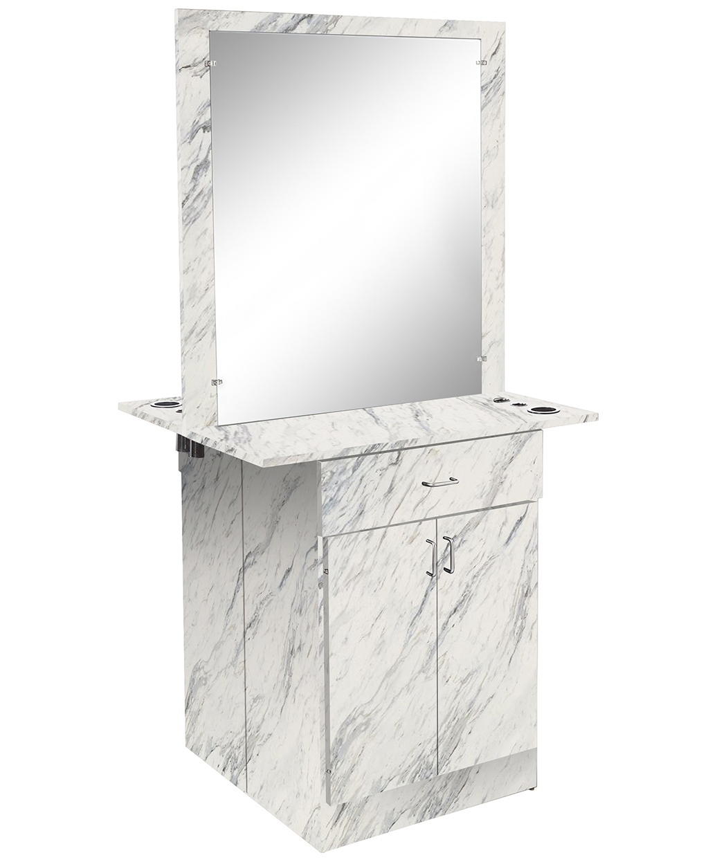 Miami Double Sided Salon Styling Station with Two 30 x 36 Mirrors For ...