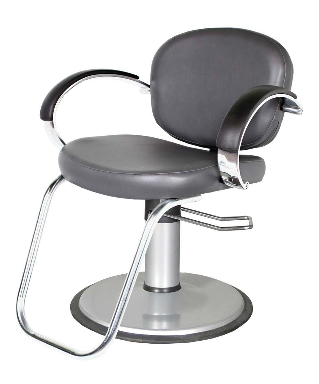 Collins Valenti 1300 Salon Styling Chair Brushed Silver With Hydraulic ...