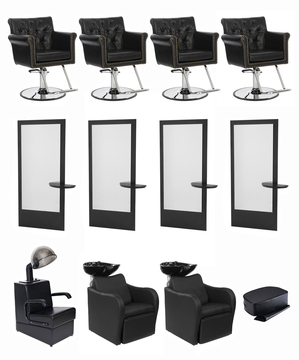 4 Operator Chelsea & Allegro Salon Furniture & Equipment Package with ...