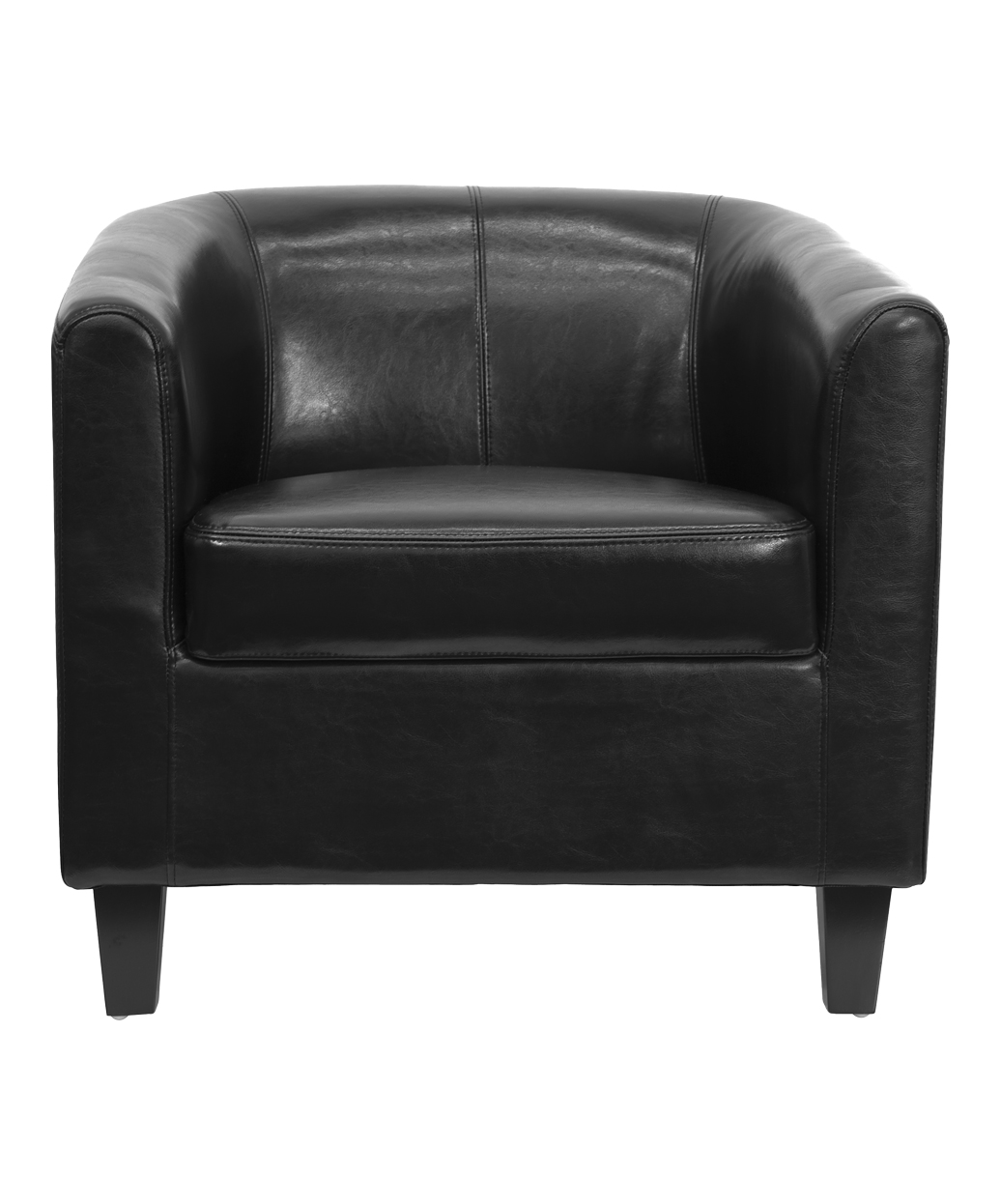 Leather Salon Reception Chair with Wood Legs Available in Black Brown ...