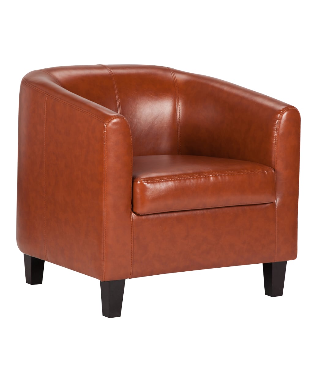 Leather Salon Reception Chair with Wood Legs Available in Black Brown ...