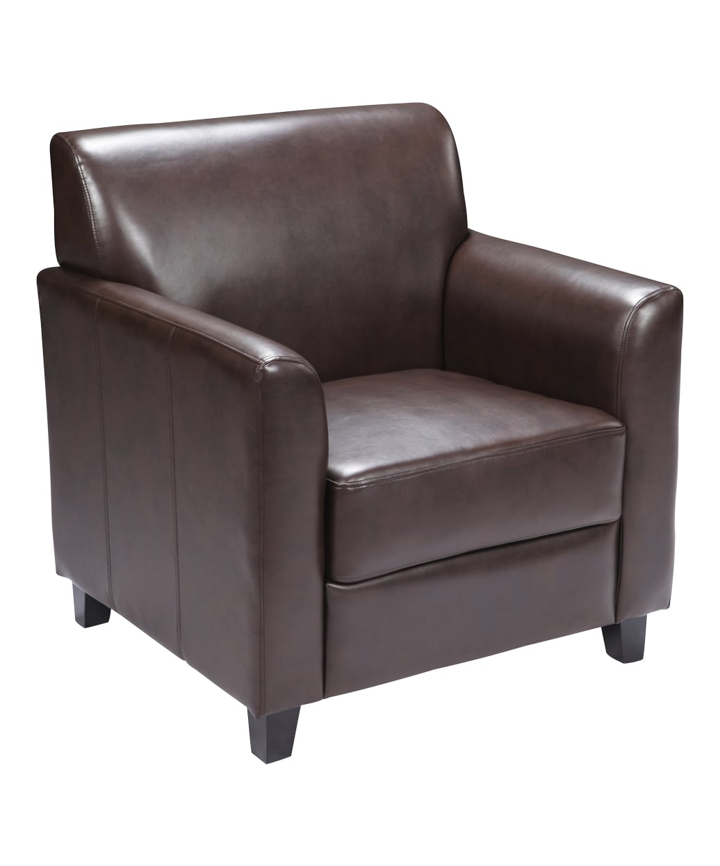 Diplomat Leather Salon Reception Chair / Arm Chair For Salon Waiting ...