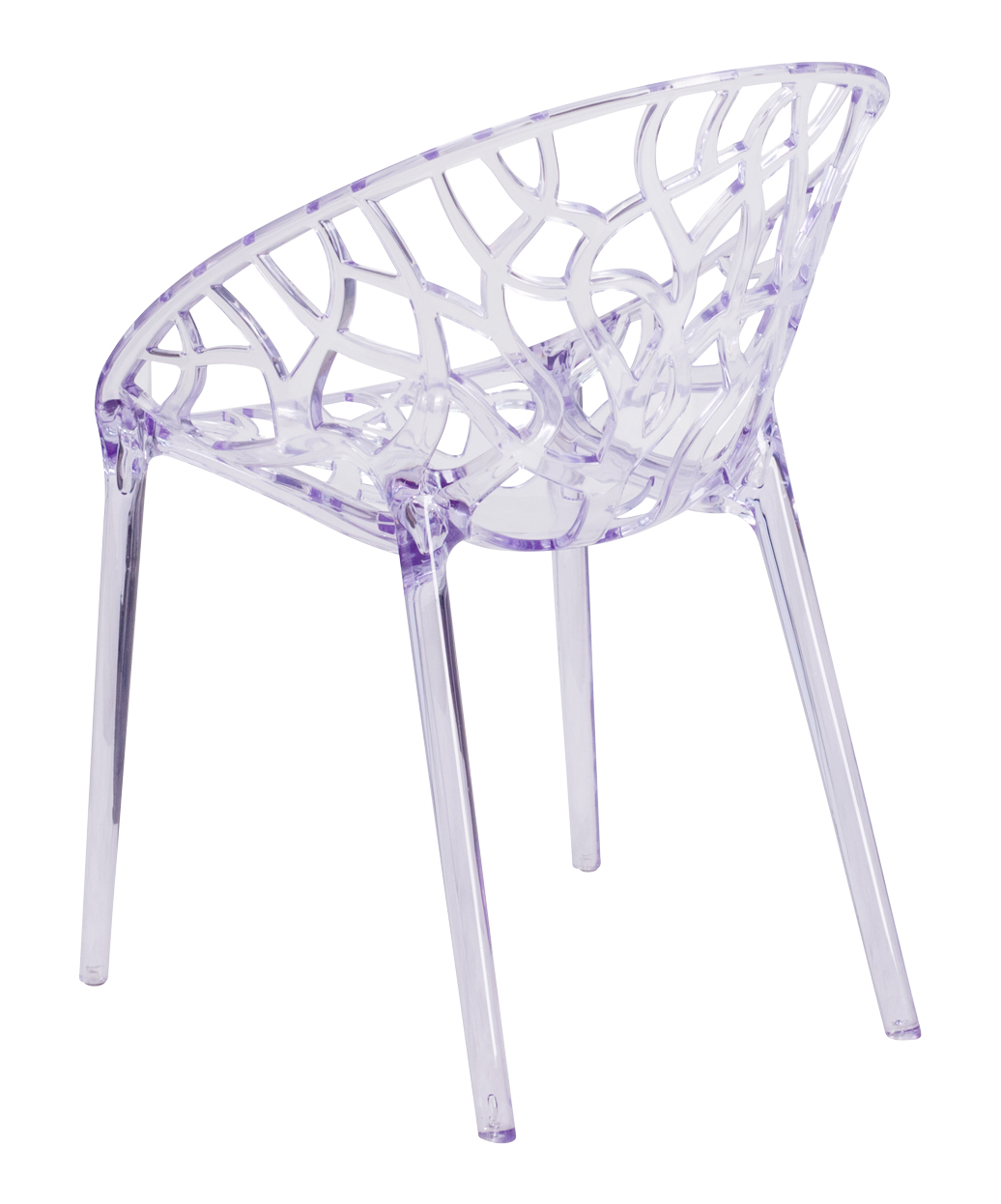 Spector Salon Reception Chair with Molded Transparent Polycarbonate ...