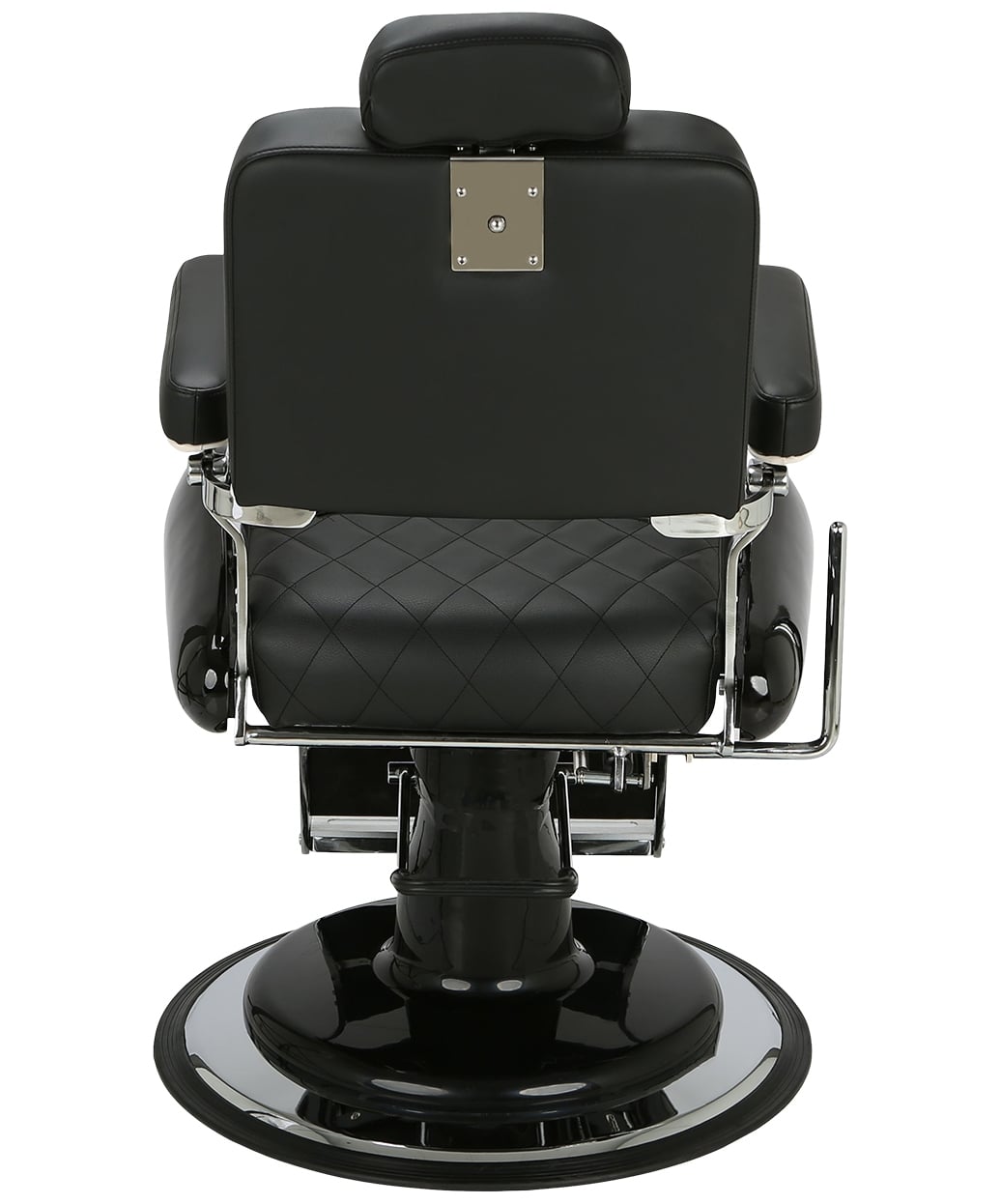 Onyx Barber Chair with Quilted Stitching and White Piping Heavy Duty ...