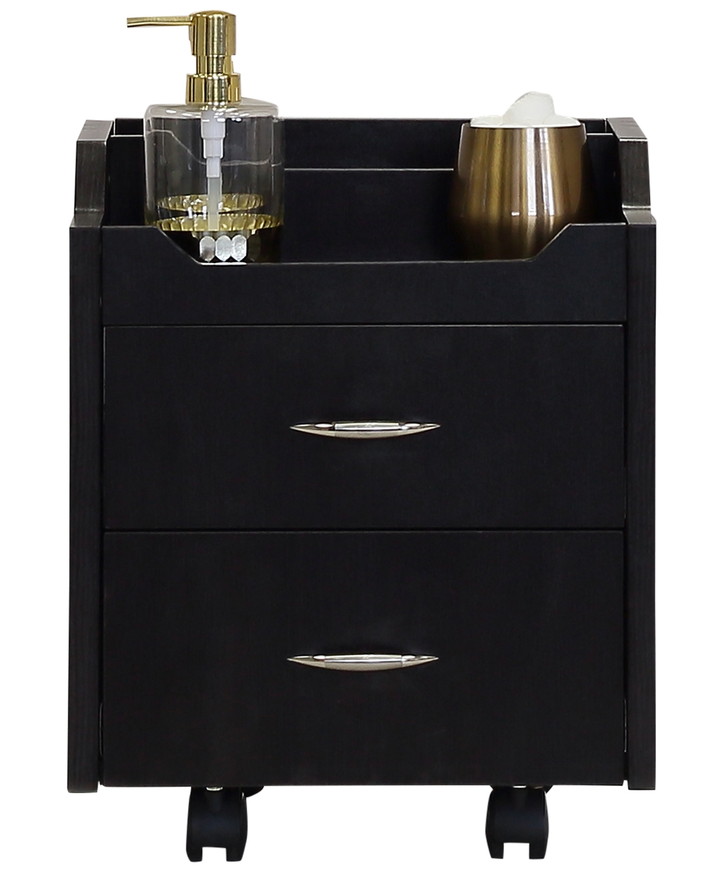 J&A Wood Top Pedicure Cart / Trolley with Wheels Storage and Work Top ...