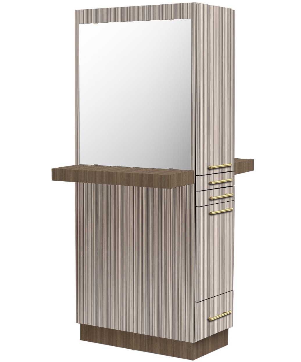 Maxim Gold Double Sided Salon Styling Station with Ledge and Two ...