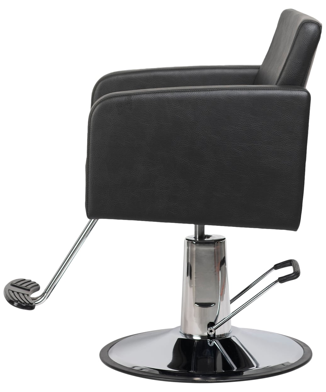 Shelby Salon Styling Chair with Rounded Arms & Lumbar Support, Black ...