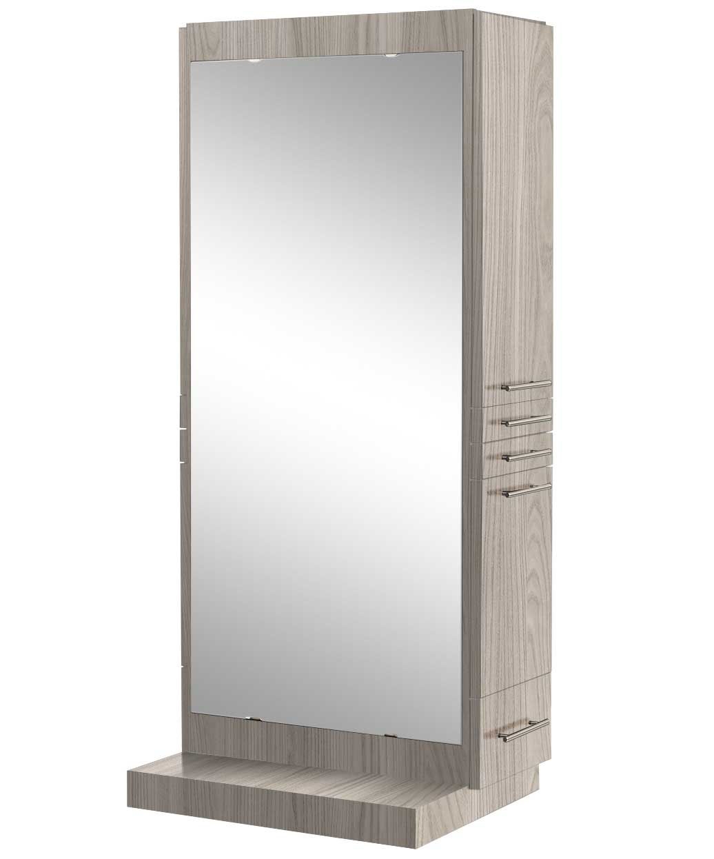 Omni Salon Styling Station with Mobile Base and 60 Full Length Mirror ...