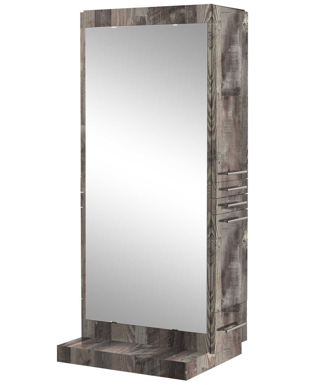 Omni Salon Styling Station with Mobile Base and 60 Full Length Mirror ...