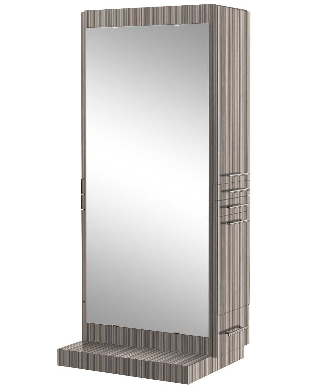 Omni Salon Styling Station with Mobile Base and 60 Full Length Mirror ...