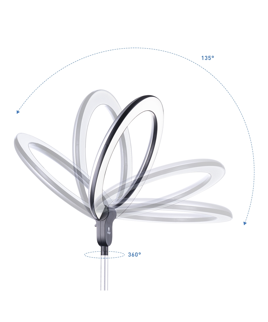 Aura Ring Portable LED Beauty Lamp with Color Correcting Daylight LED ...