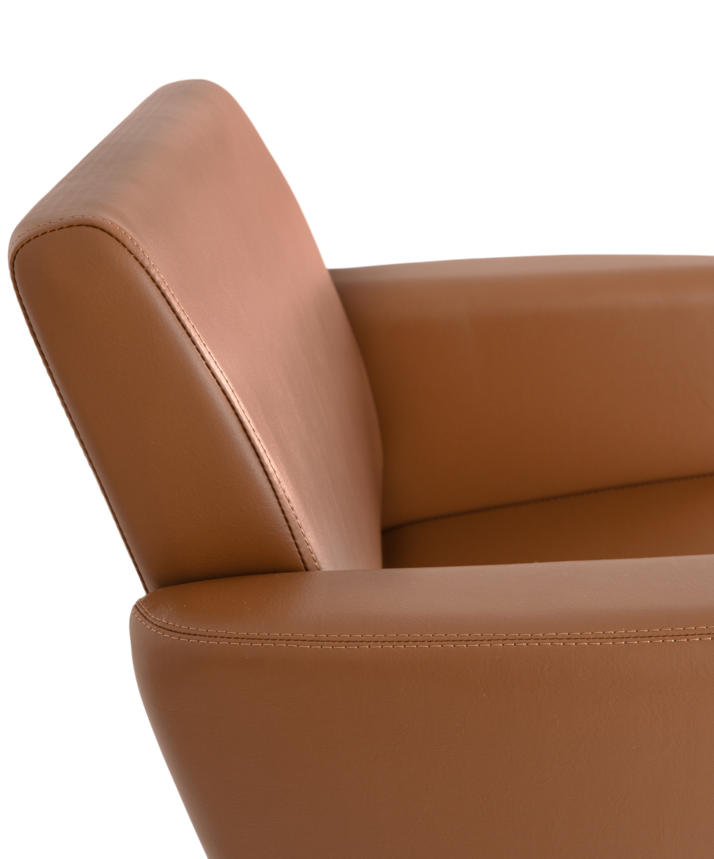Cammelo Salon Styling Chair with Rich Camel Color Open Back Chic Modern ...