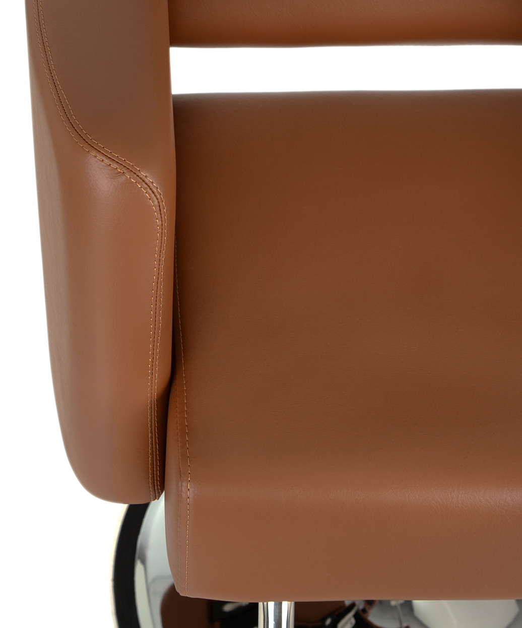 Cammelo Salon Styling Chair with Rich Camel Color Open Back Chic Modern ...