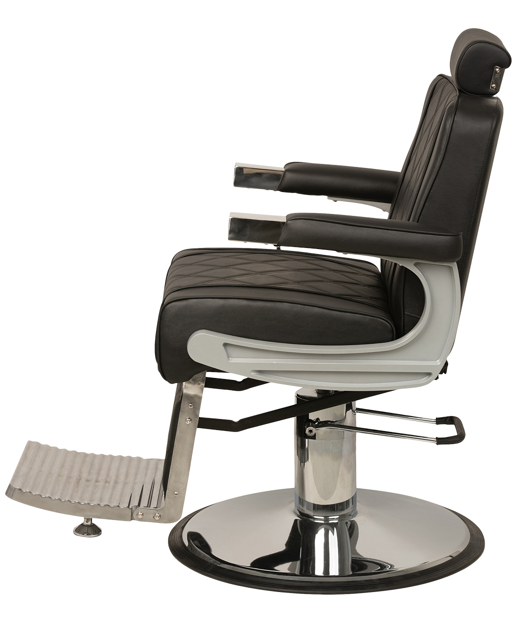 Maddox Professional Barber Chair with Detailed Diamond Pattern Vinyl ...