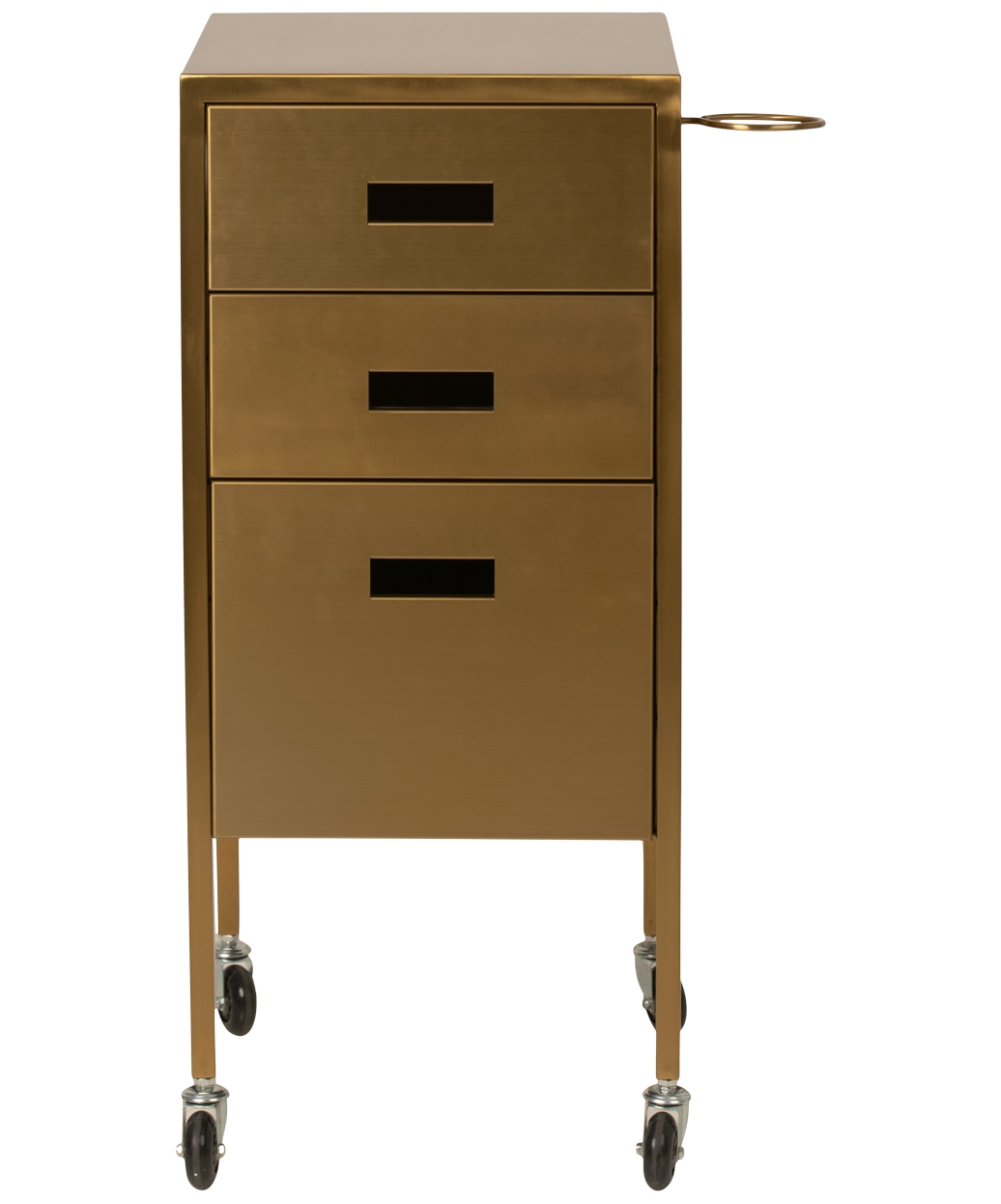 Electra Metallic Finish Portable Styling Trolley Cart Storage Styling ...