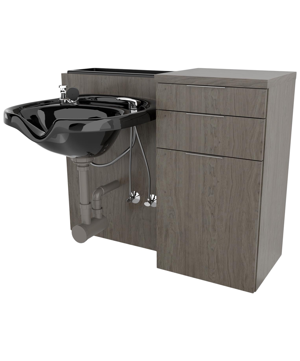 Collins Aspen Floating Wet Station E1052 Wall-Mounted Barber Station w ...