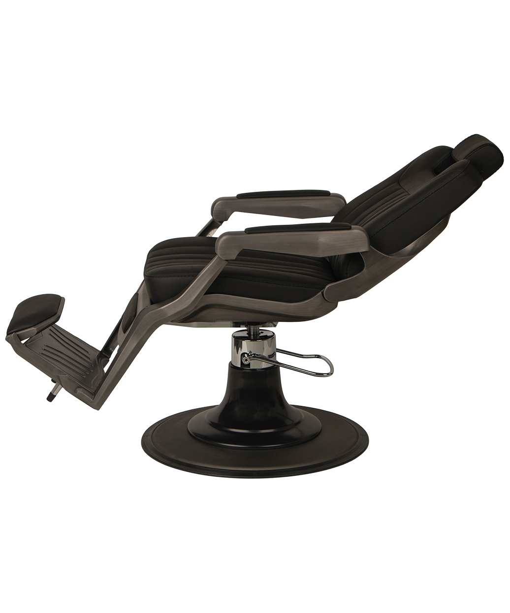 Futura Heavy Duty Professional Barber Chair with Brushed Metal Finish ...