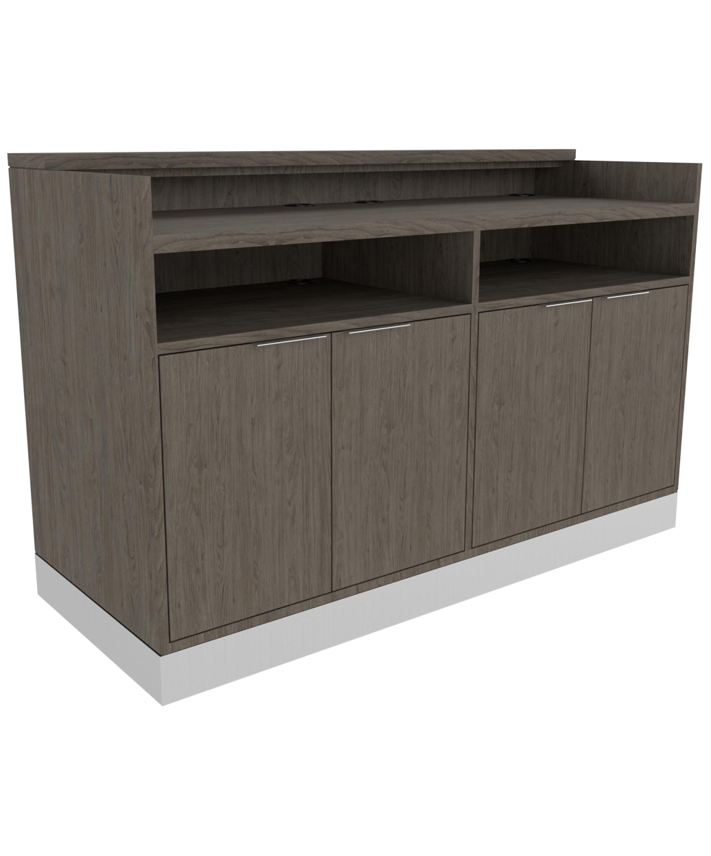 Collins Nico 60 Concierge Desk with LED Light and Metal Toe Kick E1165P ...
