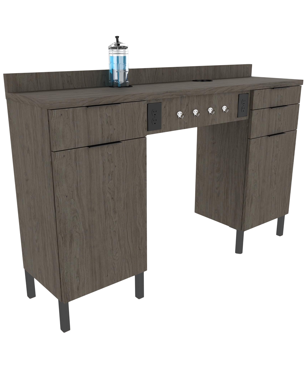 Collins Aspen Barber Station with Metal Legs E1072P Free Standing ...
