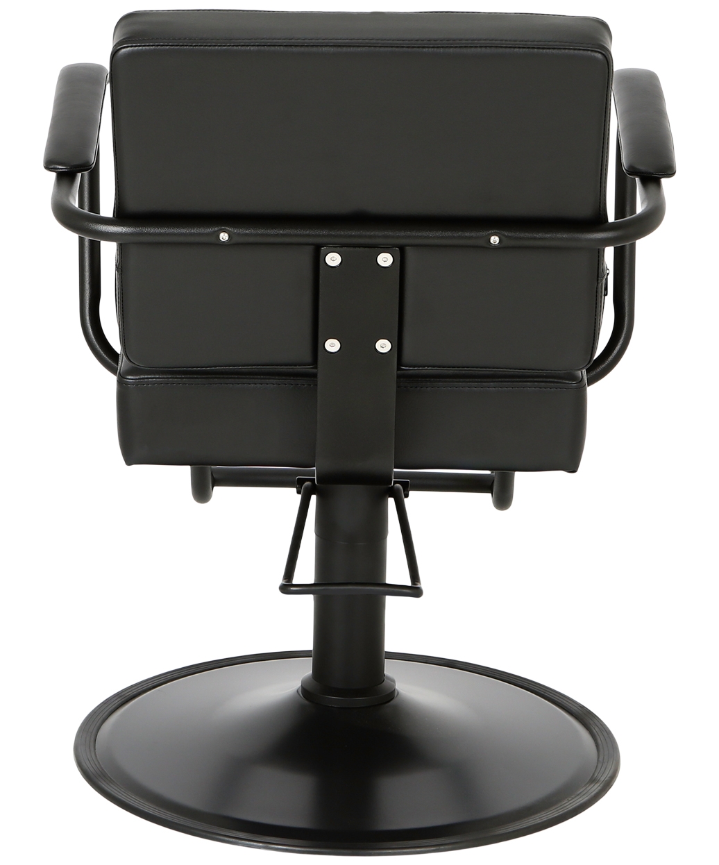Atlas Salon Styling Chair with Black Metal Frame Black Vinyl and ...