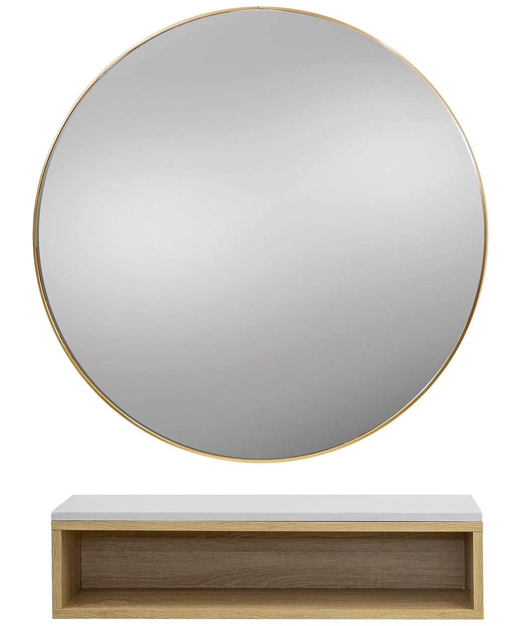 Pibbs 6003 Color Cubby Styling Station & Mirror with Storage Shelf and ...