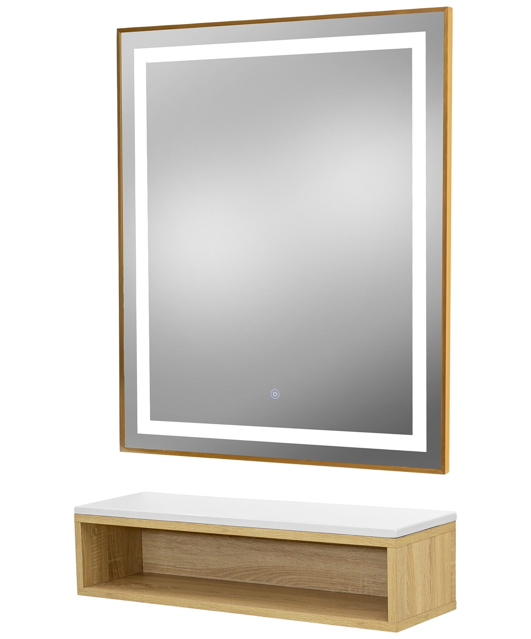 Pibbs 6003 Color Cubby Styling Station & Mirror with Storage Shelf and ...
