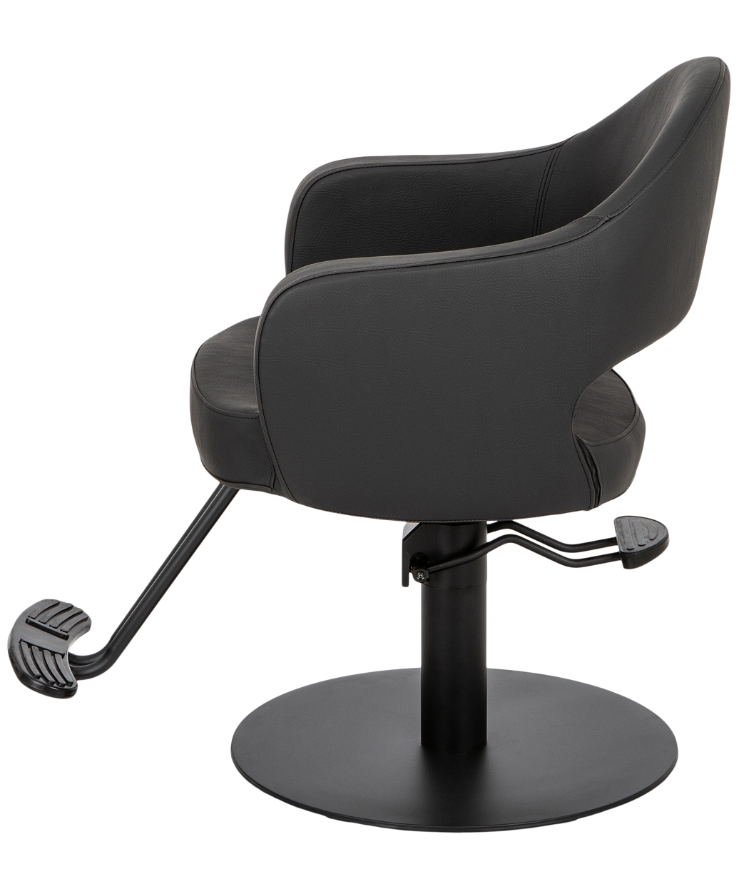 Cleo Salon Styling Chair with Crevasse-Free Seat Cushions In All Black ...