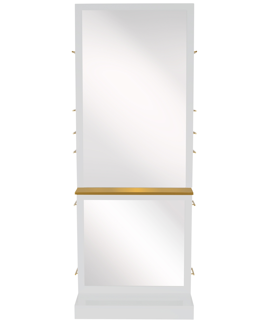 Milan Double Sided Styling Station with Shelf Full Length Mirror Hidden ...