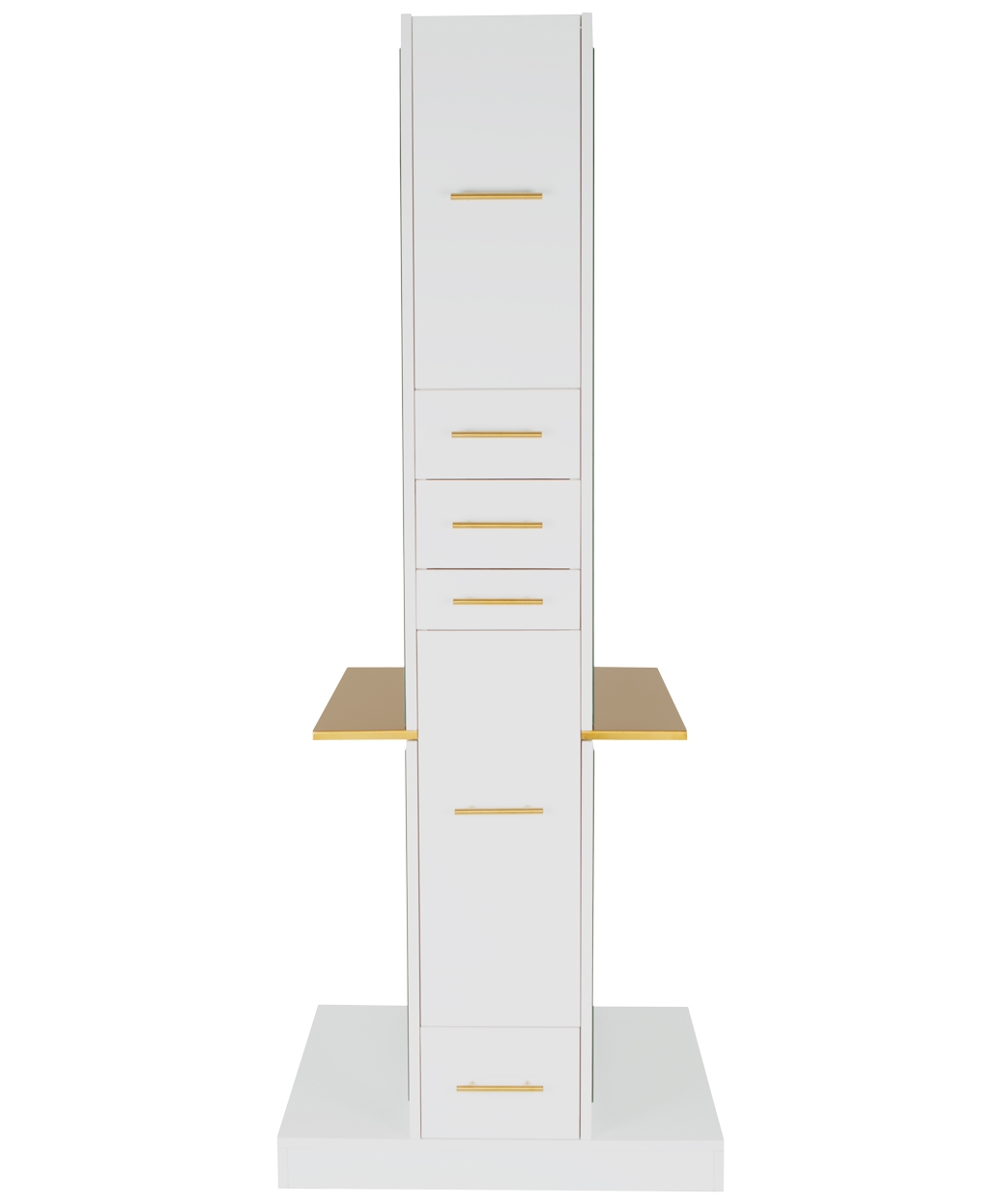 Milan Double Sided Styling Station with Shelf Full Length Mirror Hidden ...