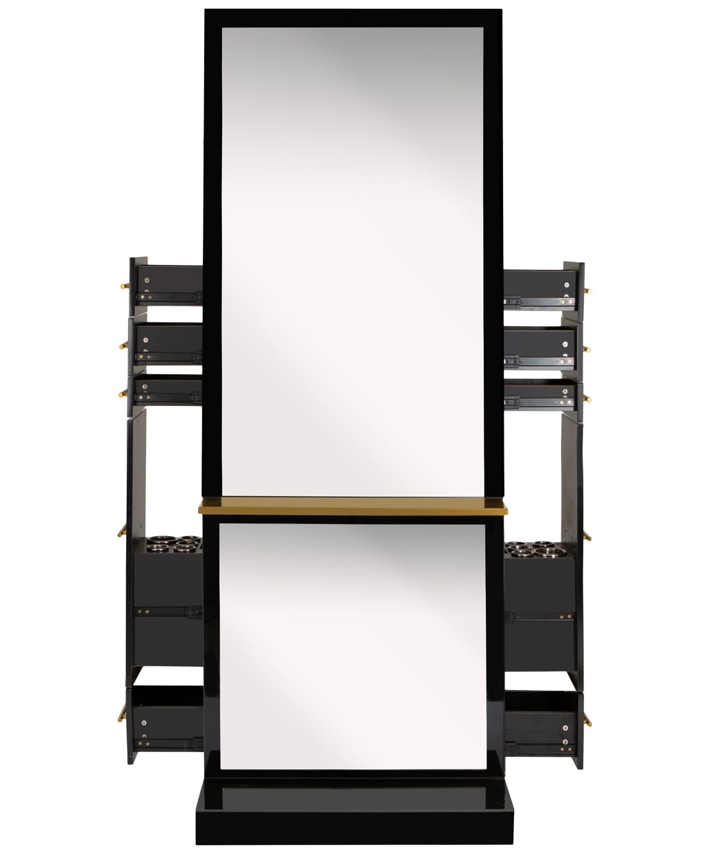 Milan Double Sided Styling Station with Shelf Full Length Mirror Hidden ...